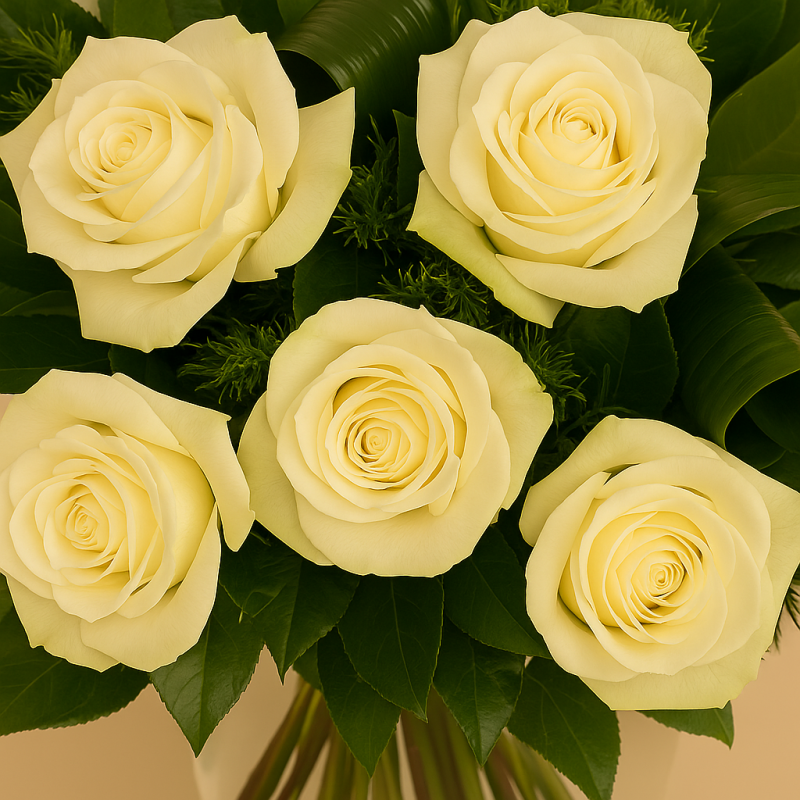 Solsy, bouquet de roses blanches | Rue Des Fleurs | fleuriste à Nancy